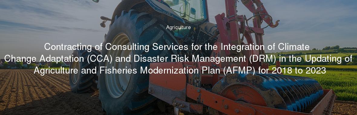 Contracting of Consulting Services for the Integration of Climate ...
