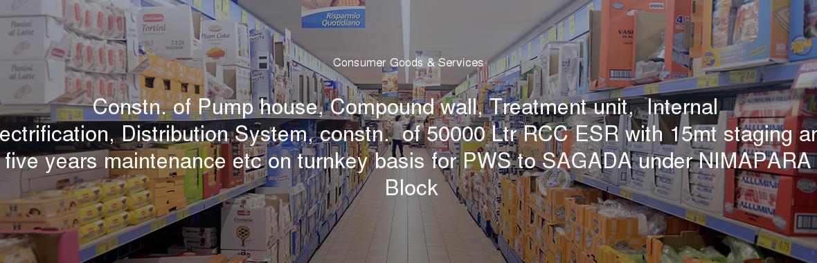 Constn. of Pump house, Compound wall, Treatment unit, Internal ...