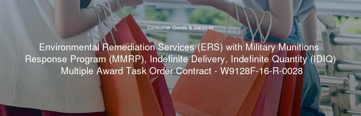 Environmental Remediation Services (ERS) with Military Munitions ...