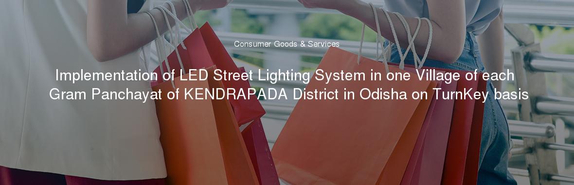 Implementation of LED Street Lighting System in one Village of each ...