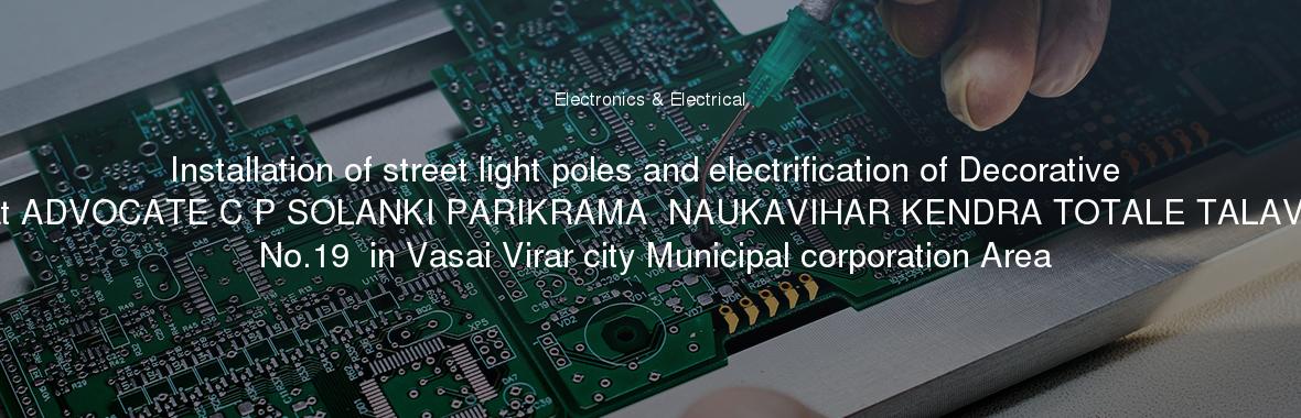 Installation of street light poles and electrification of Decorative ...