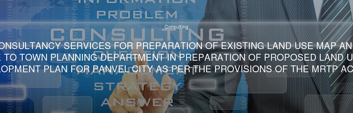 CONSULTANCY SERVICES FOR PREPARATION OF EXISTING LAND USE MAP AND ...